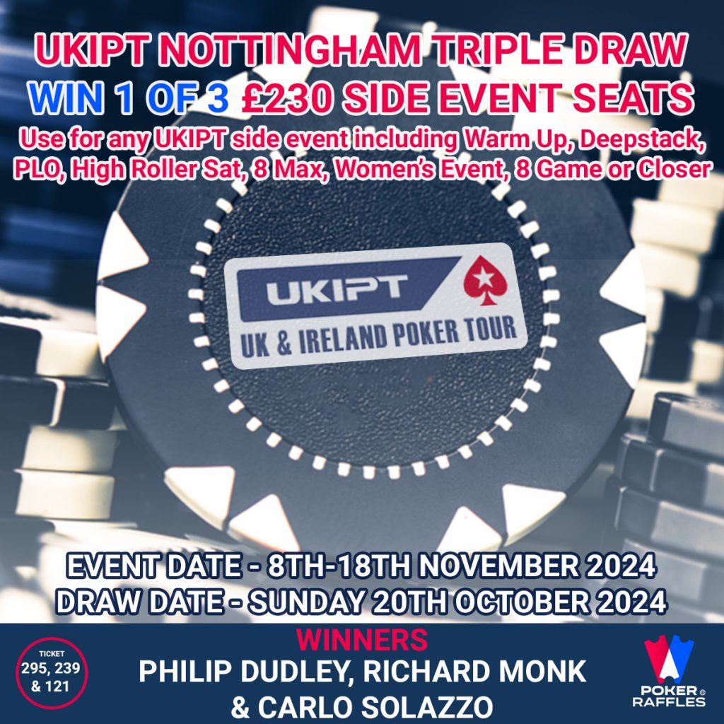 Win a UKIPT Side Event Seat in our Triple Draw! – Poker Raffles