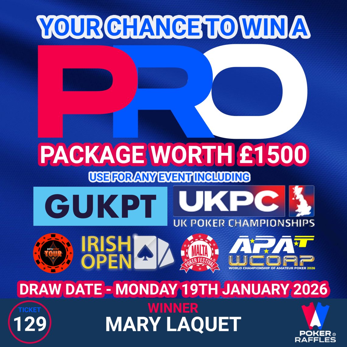 Win a PRO Package Worth £1500 – Poker Raffles
