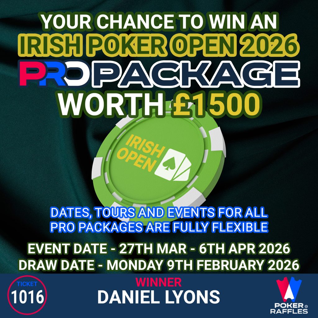 Win an Irish Open PRO Package Worth £1500 – Poker Raffles